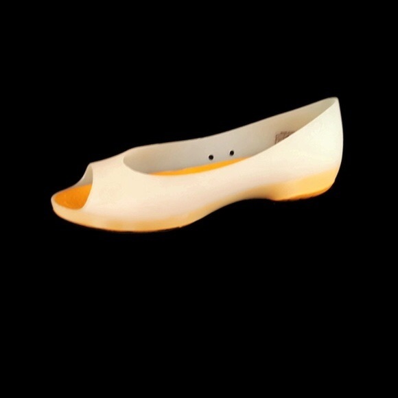 CROCS | Shoes | Crocs Carlie Peep Toe Flat Oystermango Color | Poshmark